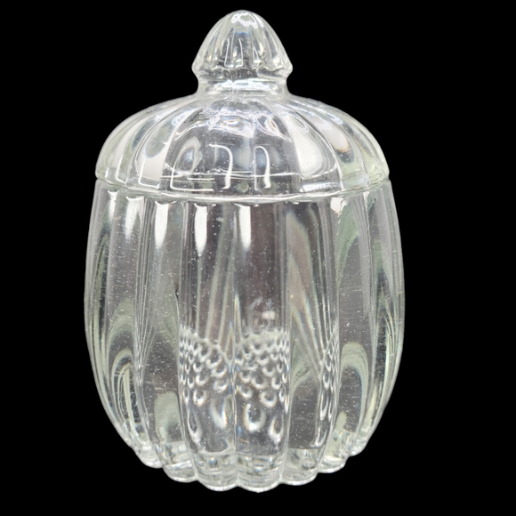 Jeanette Glass | Accents | Vintage Jeanette Clear Glass Pumpkin Shaped ...